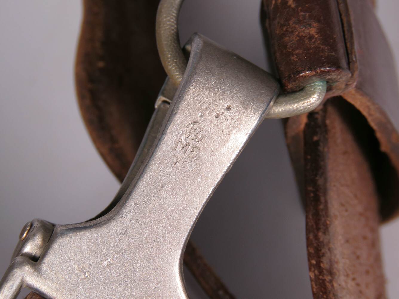 NSDAP leather belt with nickel silver buckle, 1938