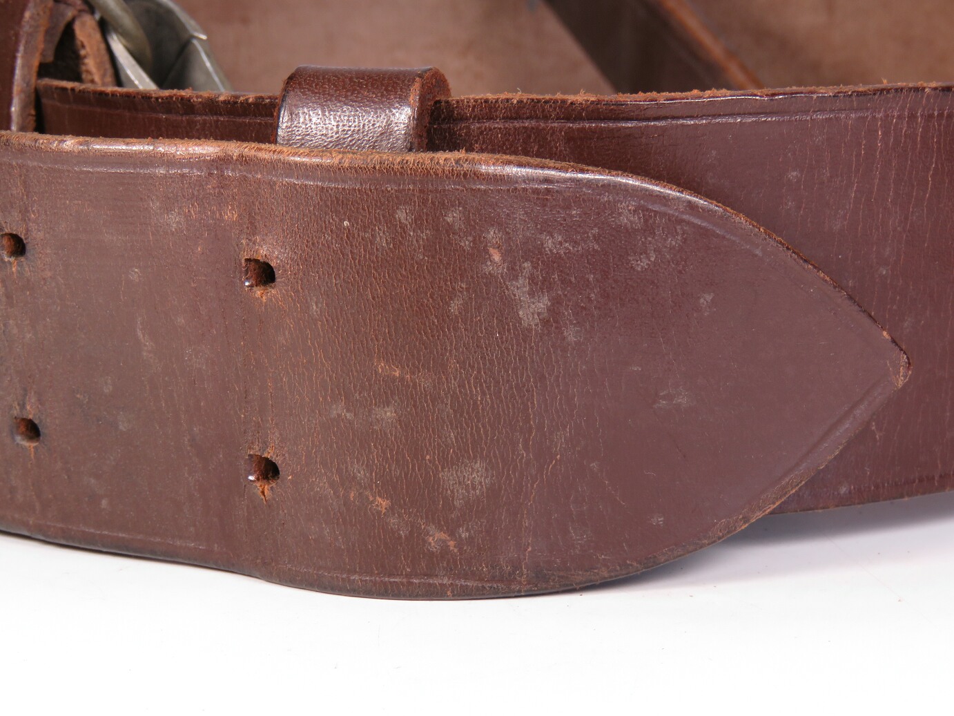 NSDAP leather belt with nickel silver buckle, 1938