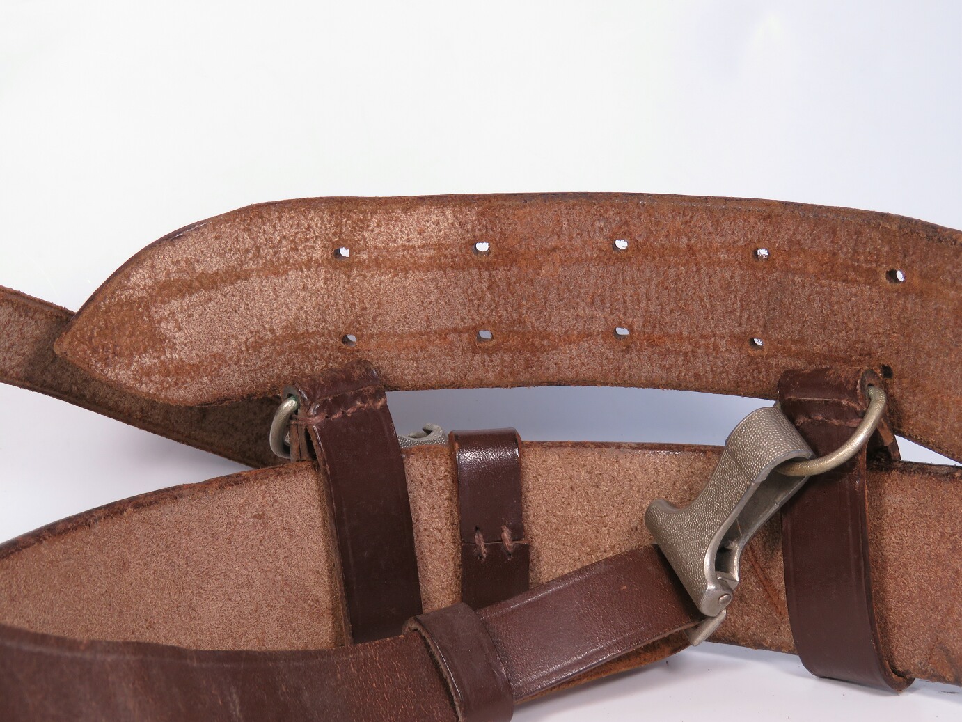 NSDAP leather belt with nickel silver buckle, 1938