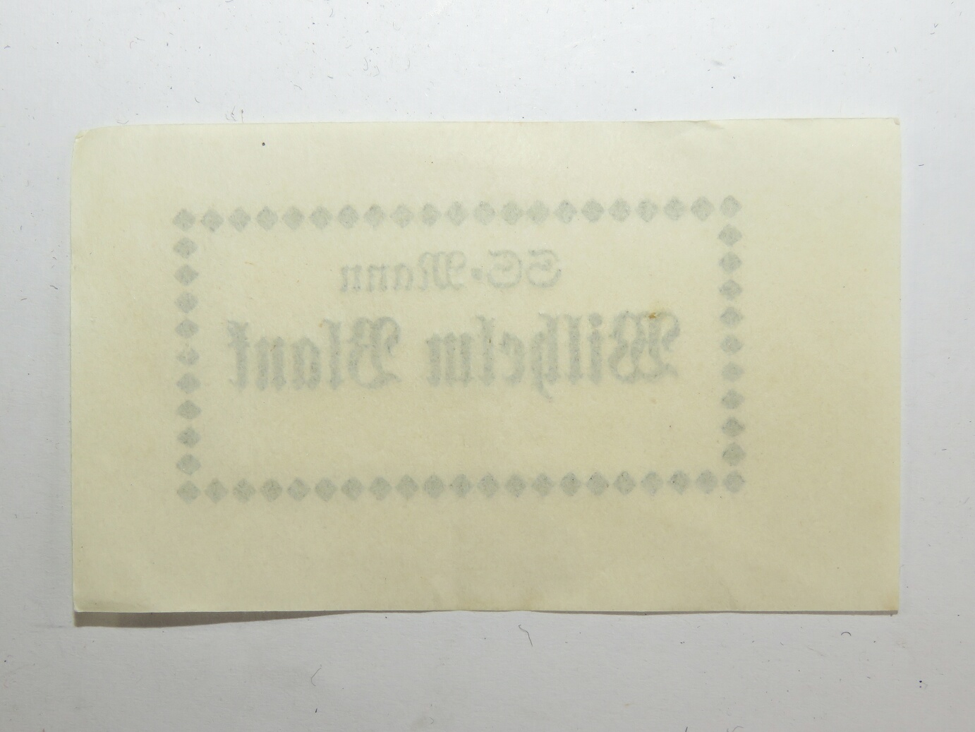 Paper tag SS-Mann Wilhelm Blank