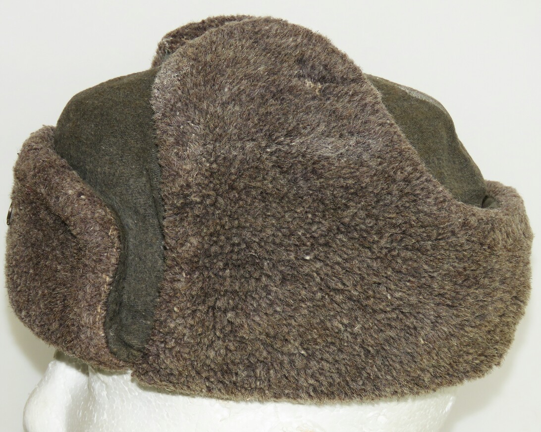 1940 pattern Red Army ushanka with signs of wear