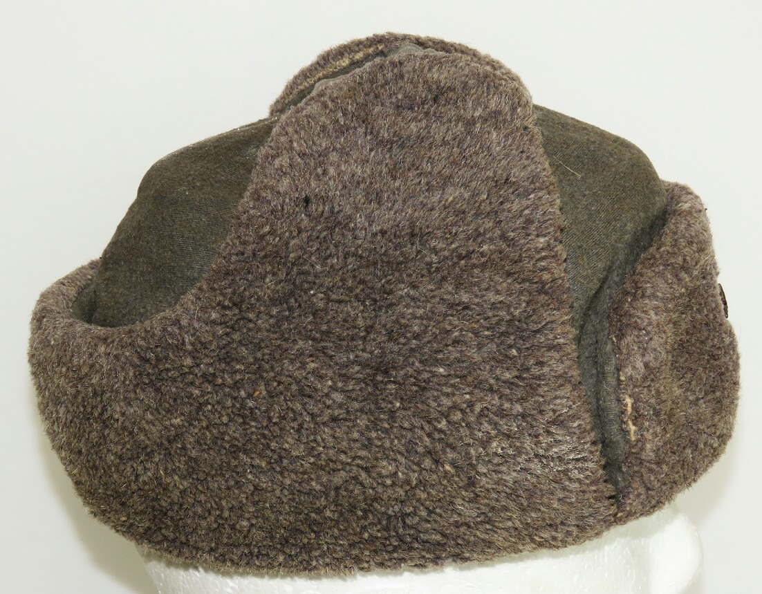 1940 pattern Red Army ushanka with signs of wear