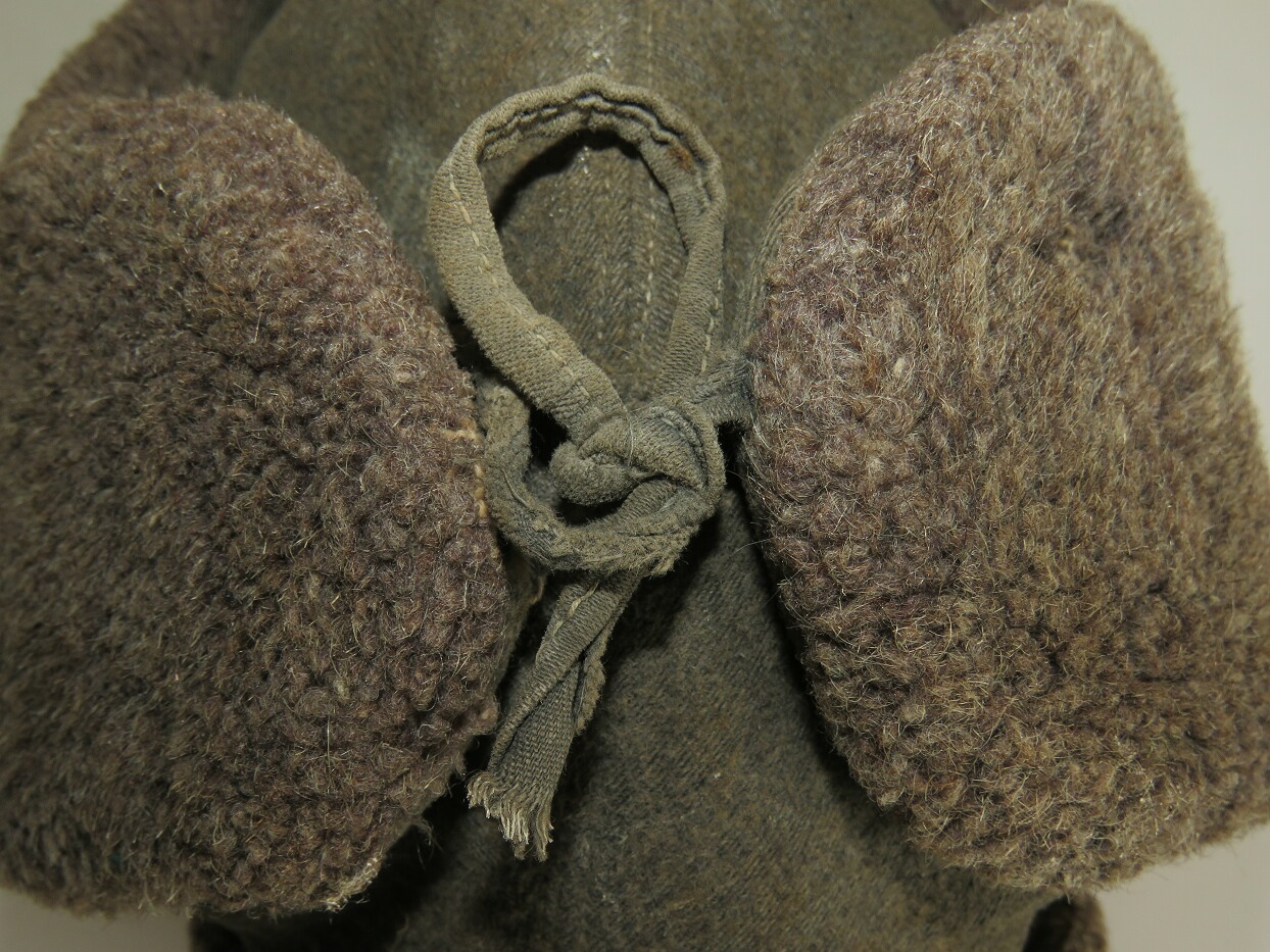 1940 pattern Red Army ushanka with signs of wear