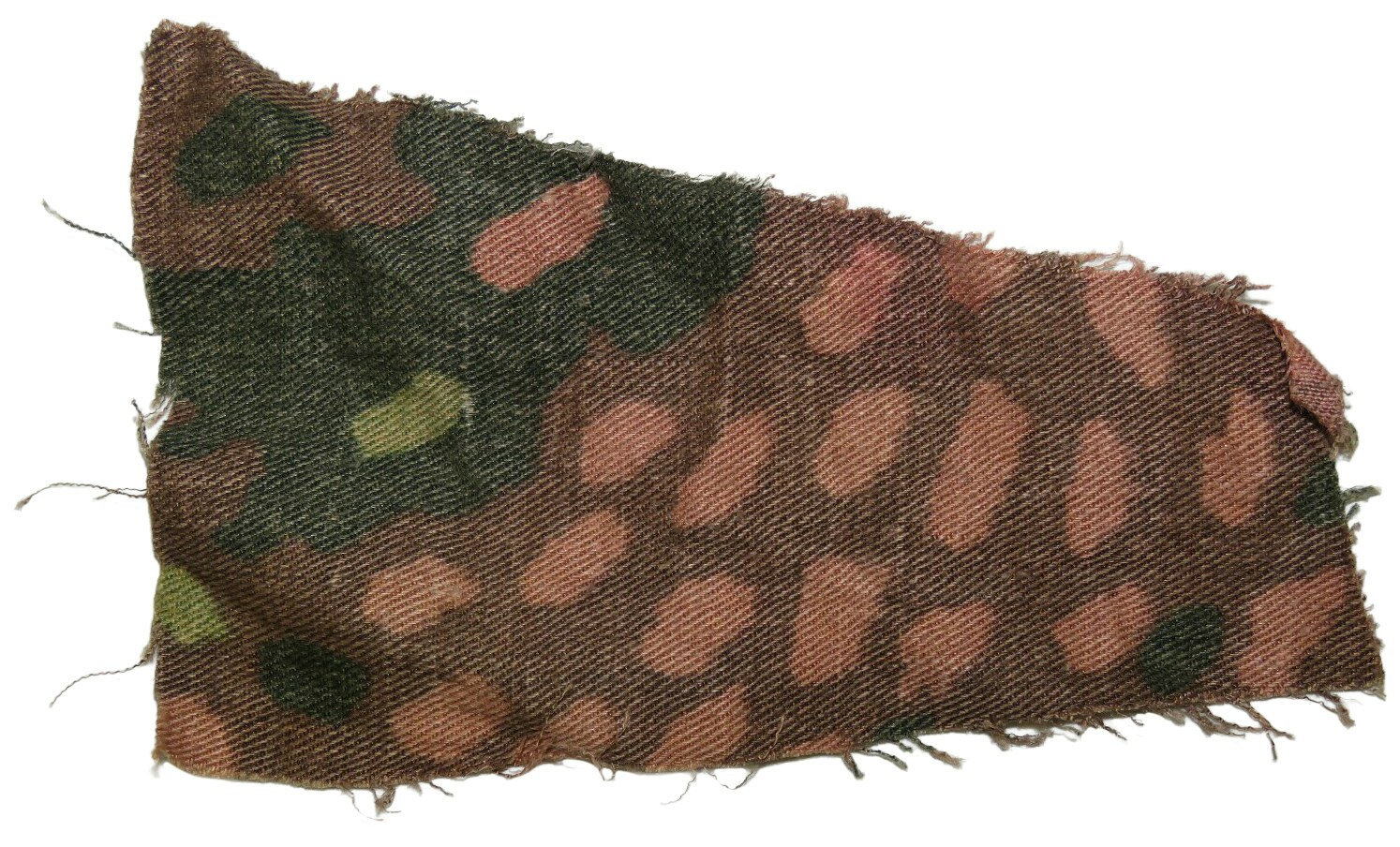 Waffen-SS DOT-44 fabric fragment on cotton base