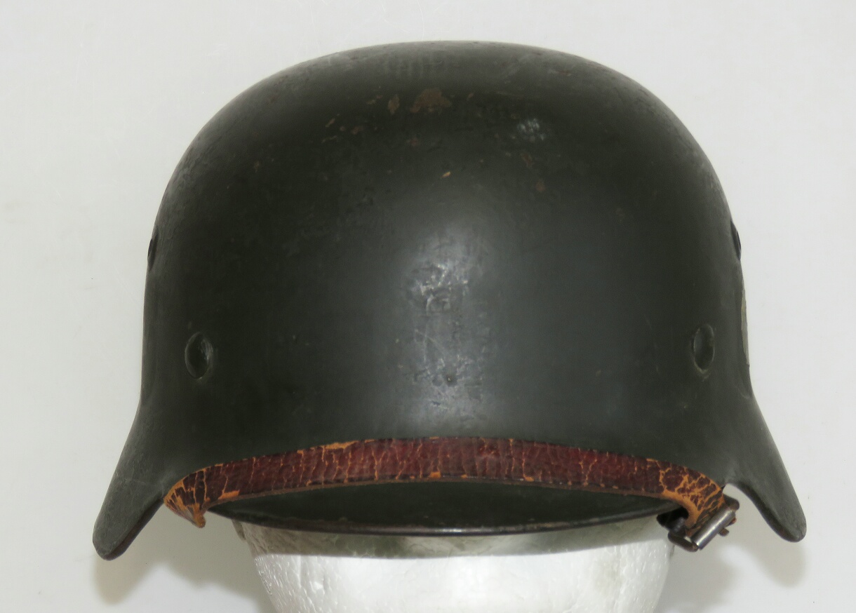 Early M35 Helmet ET64 with non-reinforced aluminum liner band