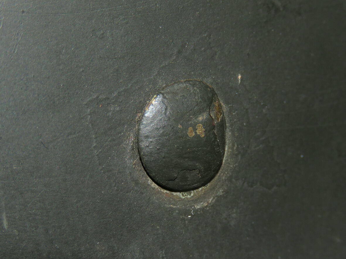 Early M35 Helmet ET64 with non-reinforced aluminum liner band