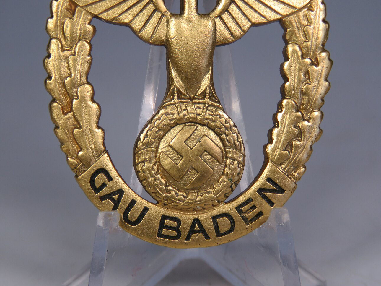 Early Gau Baden Honour Badge, Gold Grade Fr. Klett
