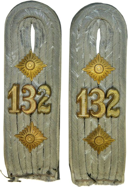 Wehrmacht Heer Infanterie Offiziers Schulterstücke im Rang eines ...