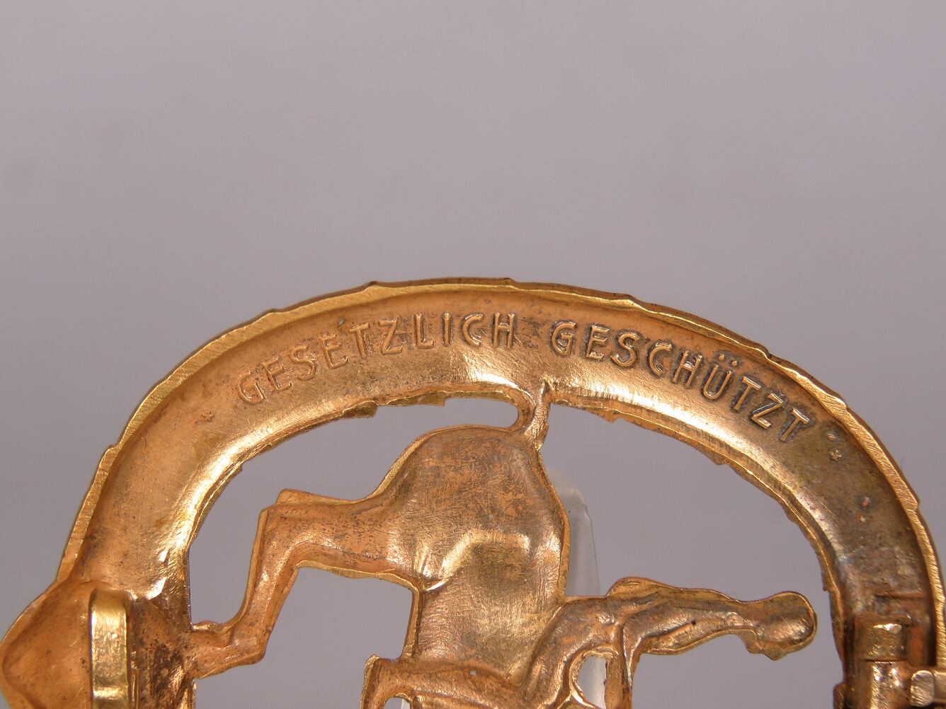 3rd Reich Horse Riding Badge in gold - L.Chr.Lauer
