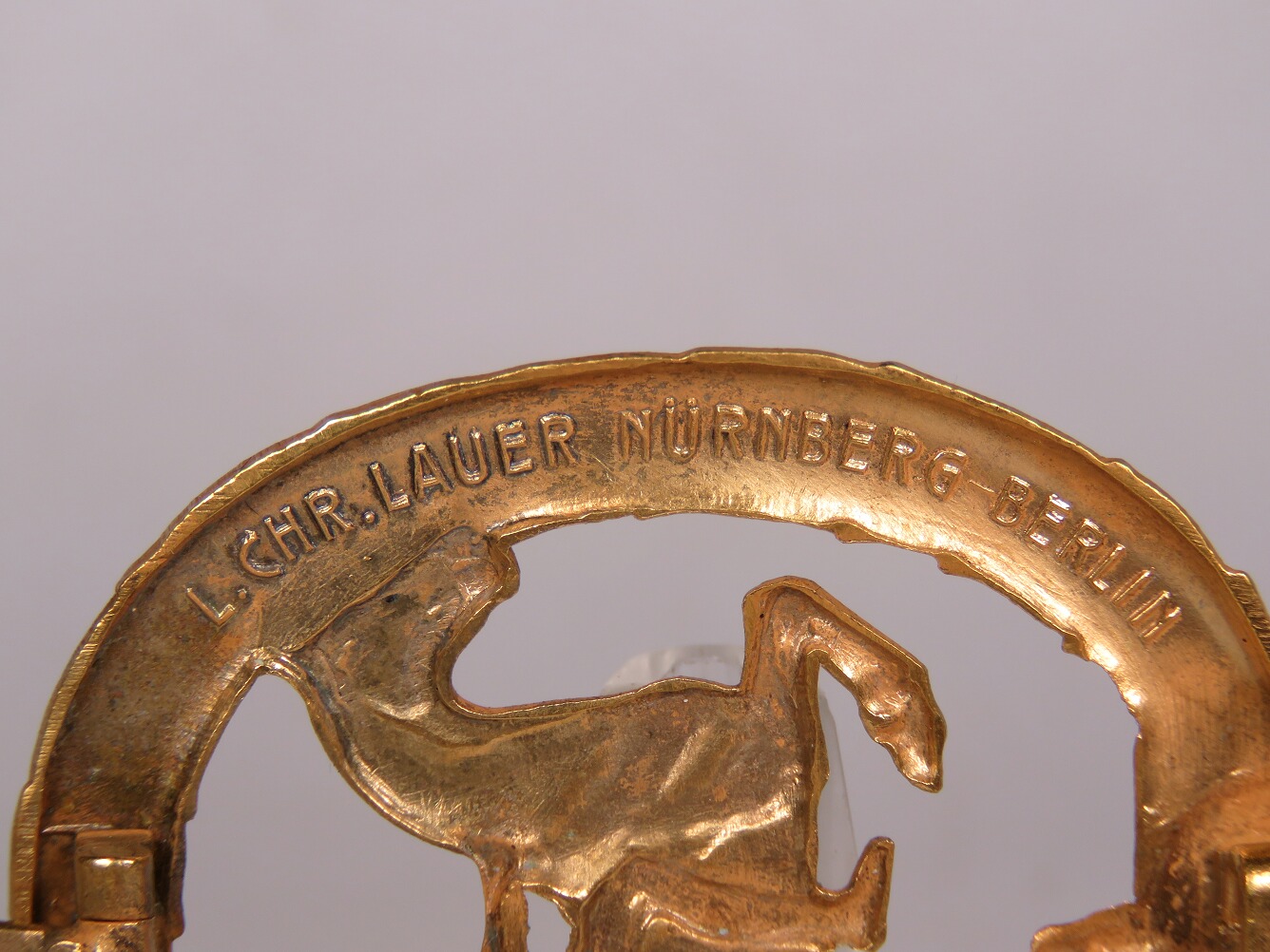 3rd Reich Horse Riding Badge in gold - L.Chr.Lauer