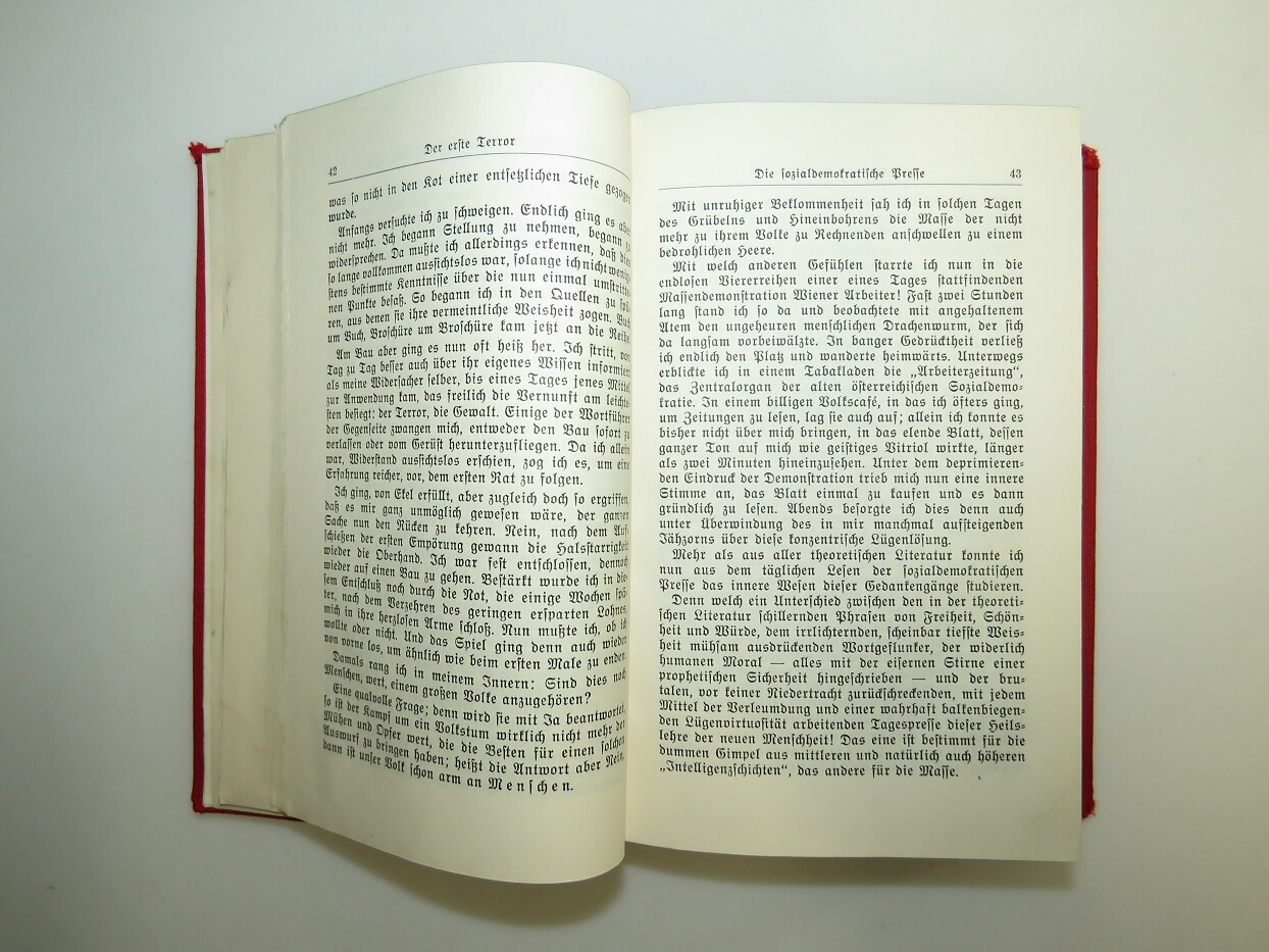 Red 50 years to Hitler anniversary edition of Mein Kampf Beamtenausgabe