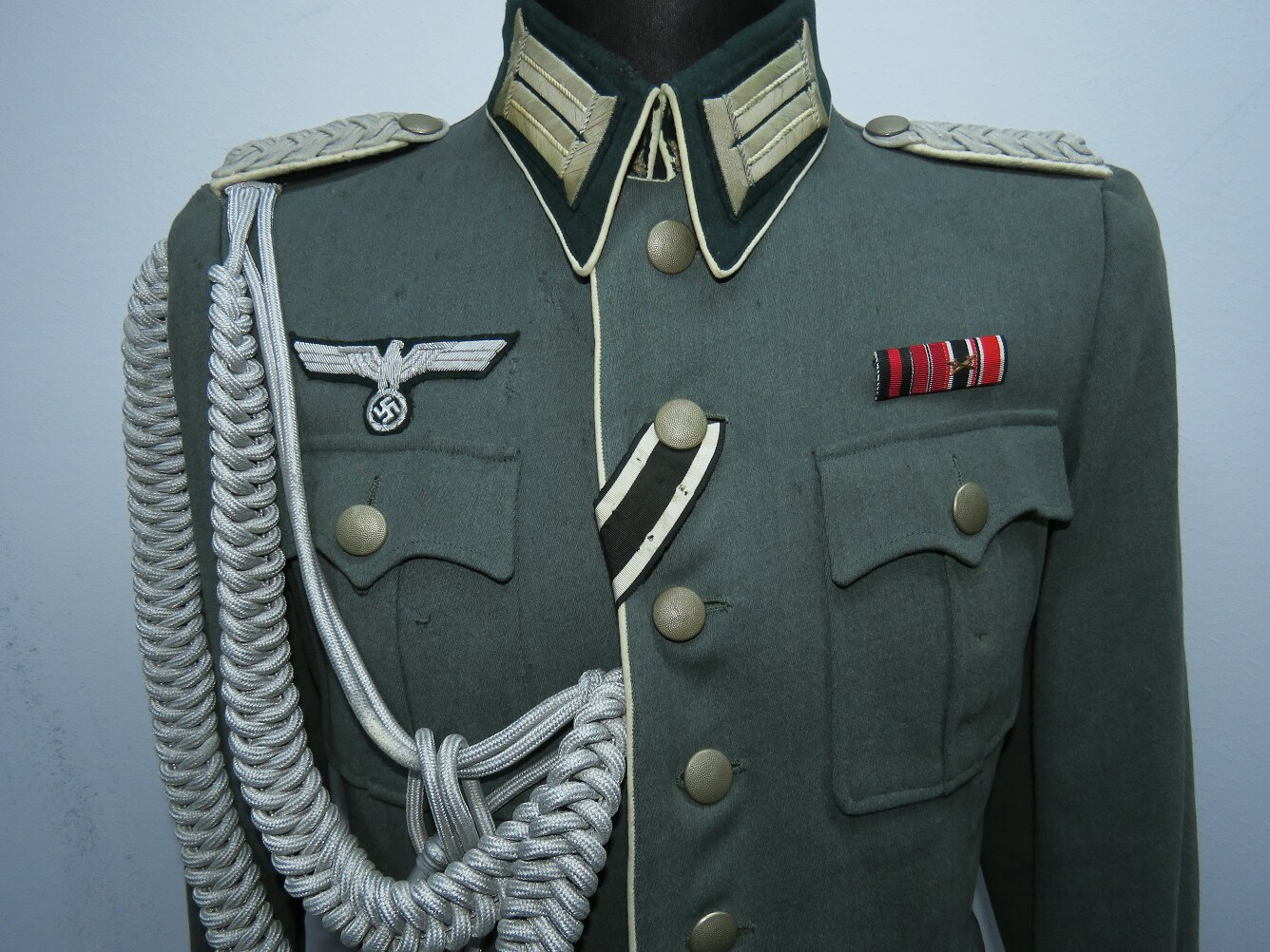 Waffenrock of a Wehrmacht Infantry Major with Adjutant’s Aiguillette