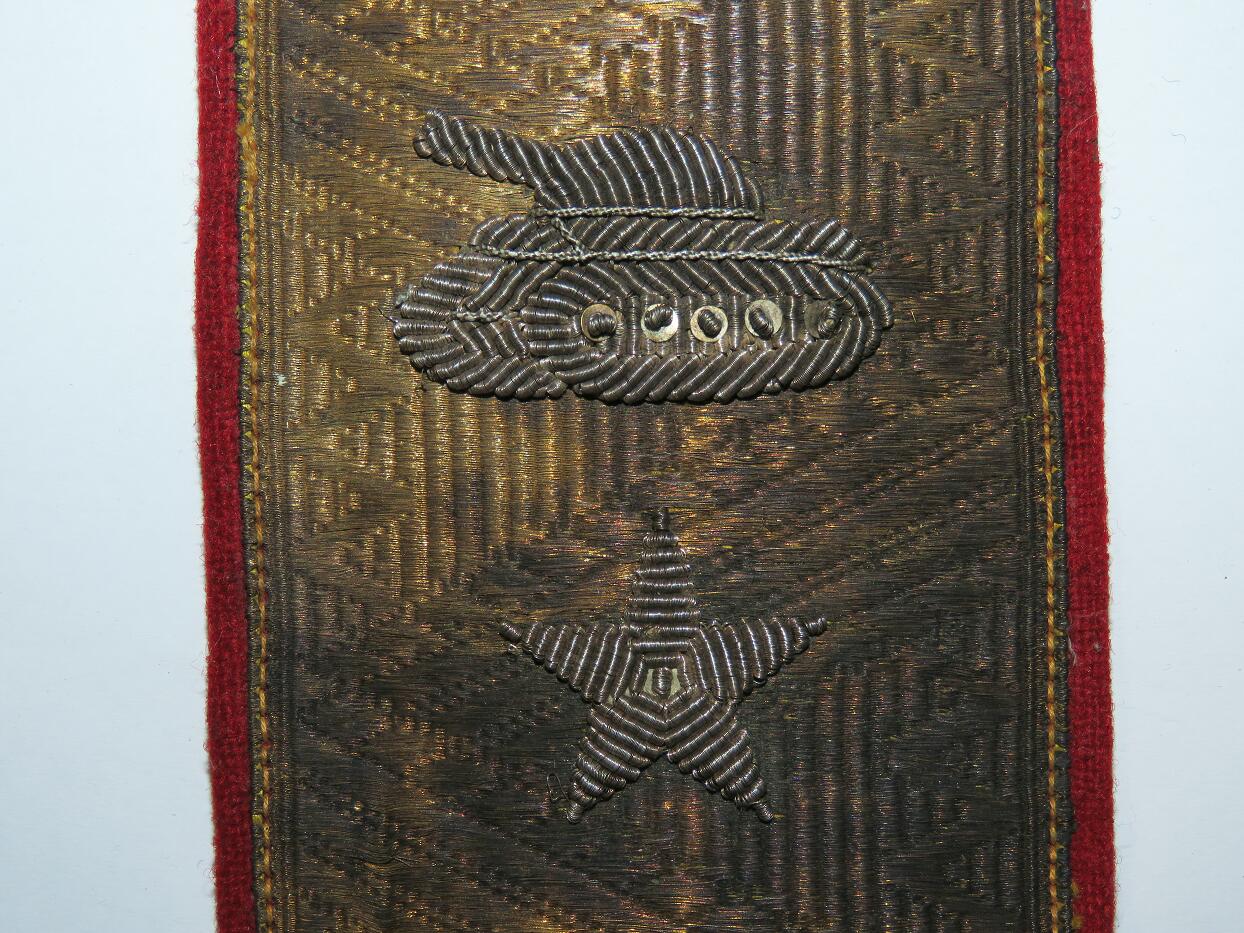 Experimental Red Army lieutenant-general tank troops shoulder board