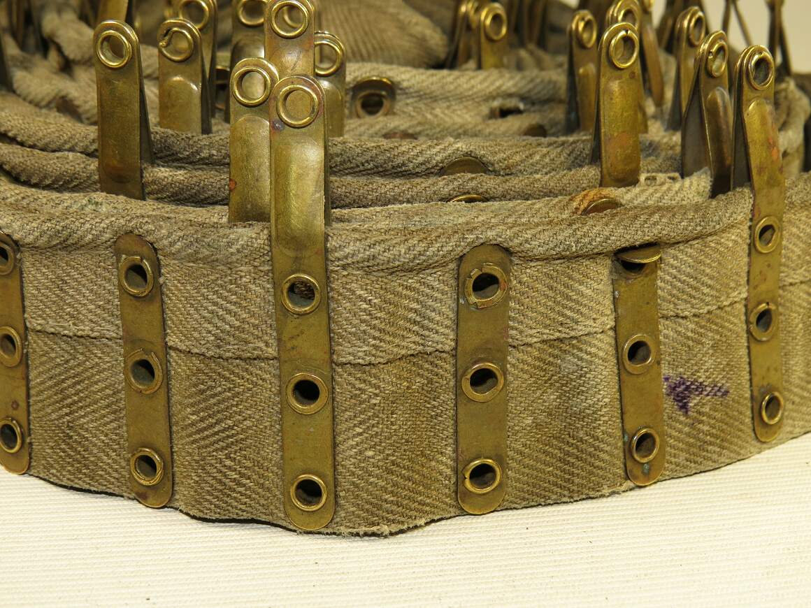 Maxim machine-gun canvas belt- 1918 year- Grenades & Ammo Related