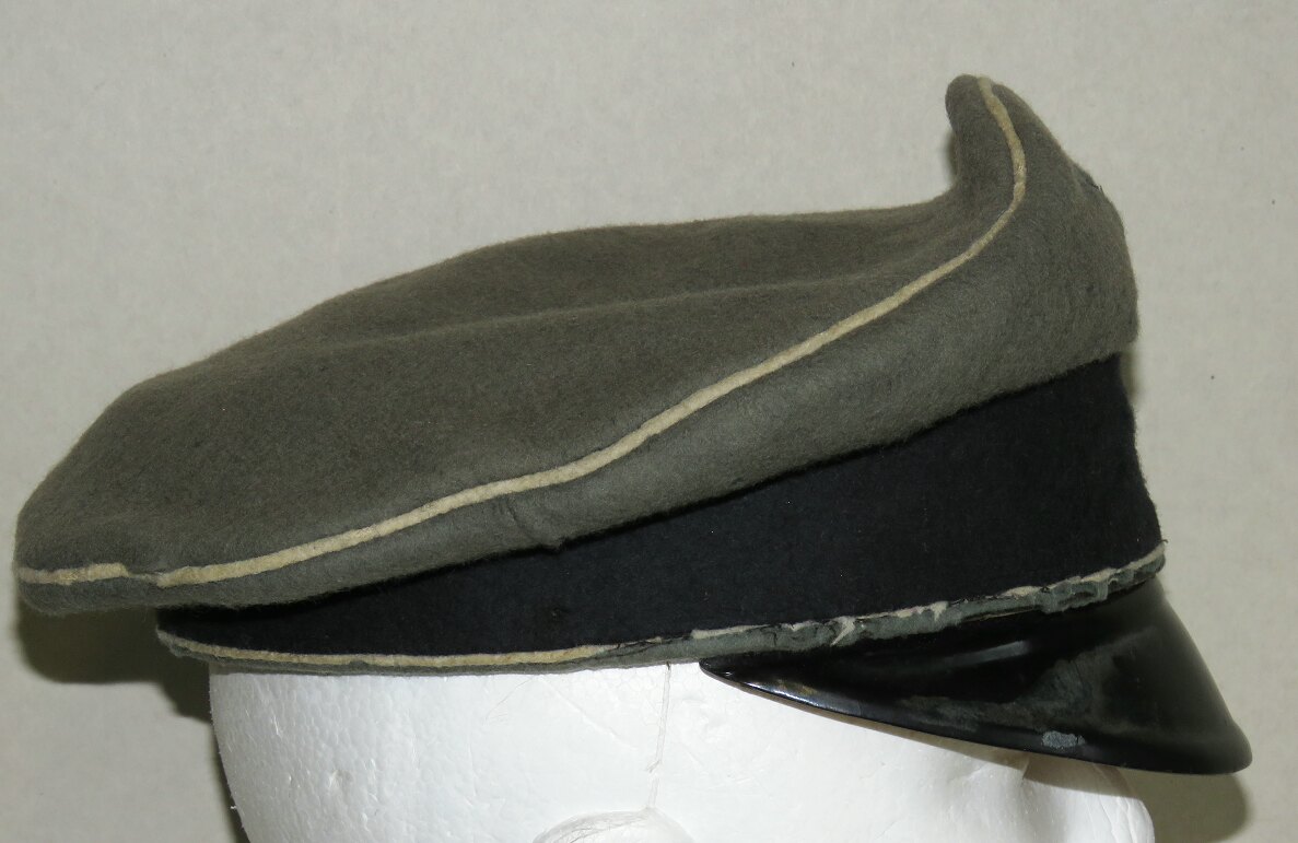 Wehrmacht Heer or Waffen SS infantry visor hat with black band