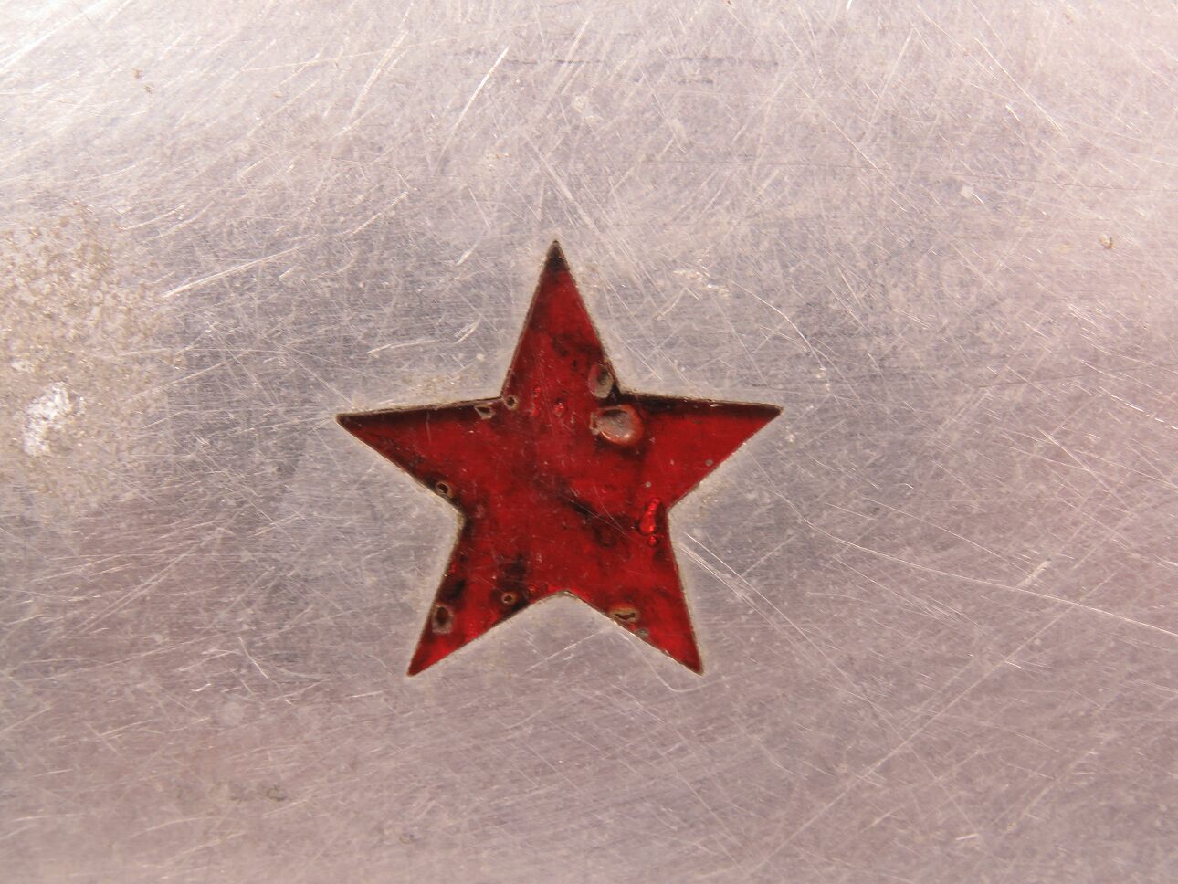 Aluminum cigarette case of the Red Army with a star