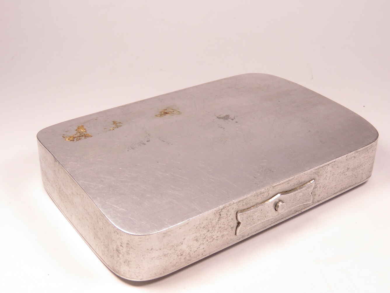 Aluminum cigarette case of the Red Army with a star