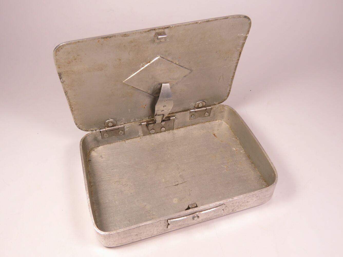Aluminum cigarette case of the Red Army with a star