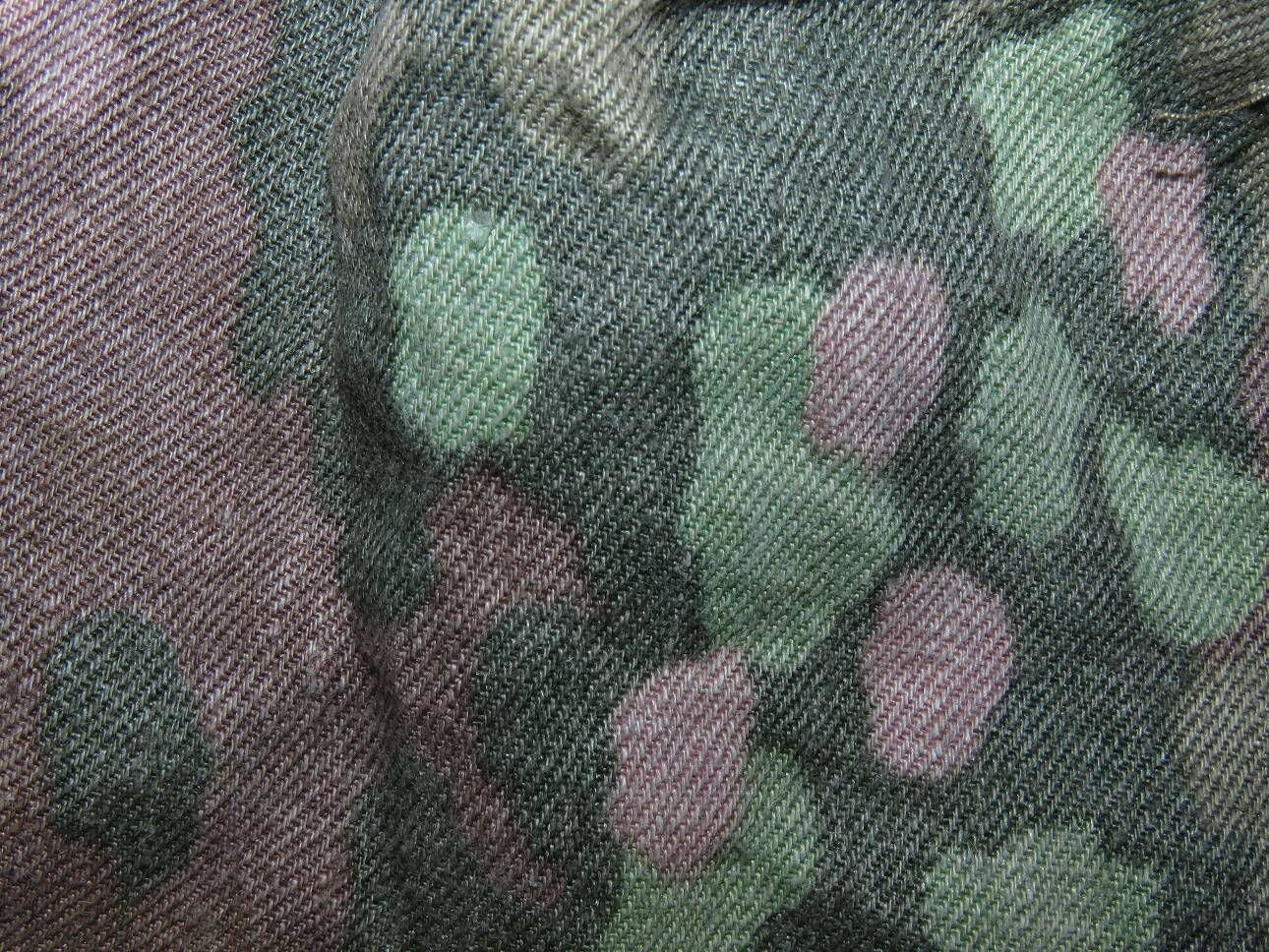 Piece of Erbsenmuster (Dot 44) camouflage fabric
