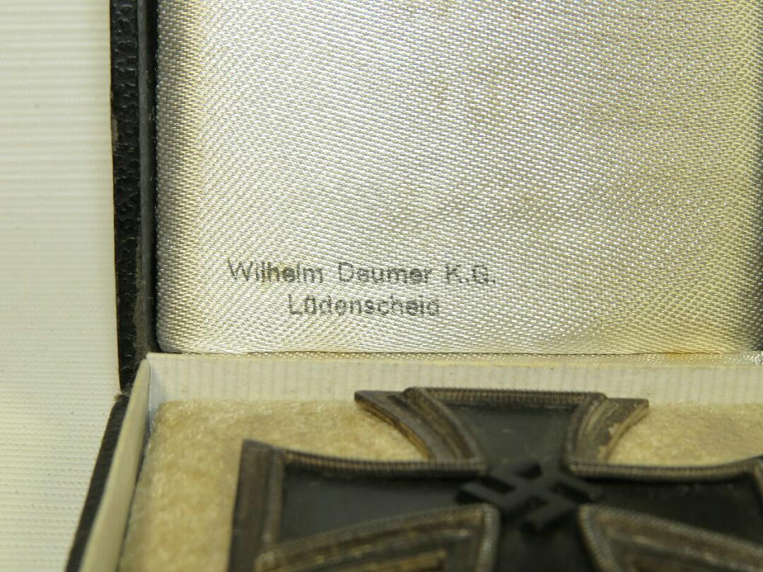EK1, Iron Cross 1939, 1st class with box. Wilhelm Deumer- Iron Crosses