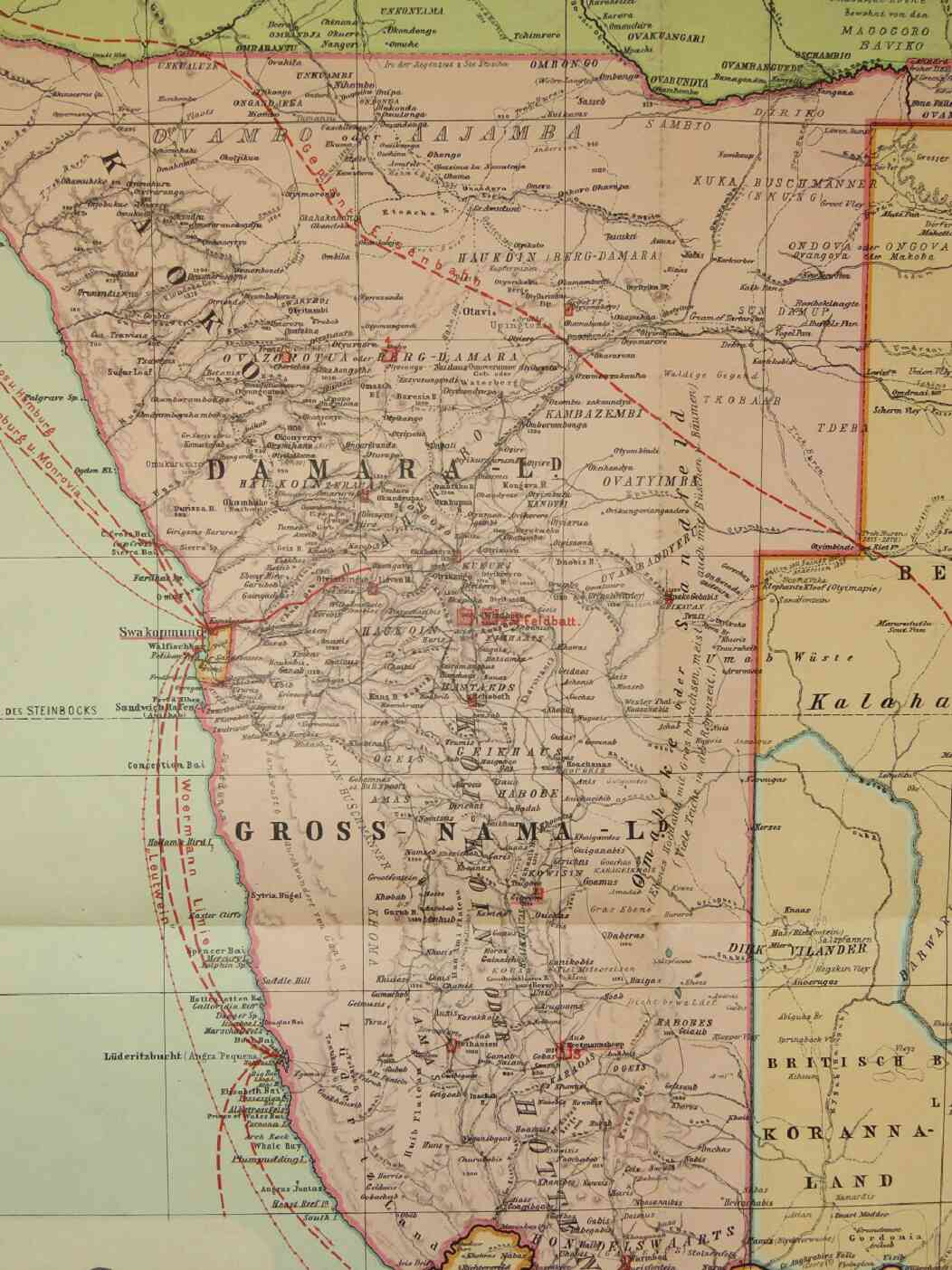Map from the South-Afrika from the 2nd Boer War