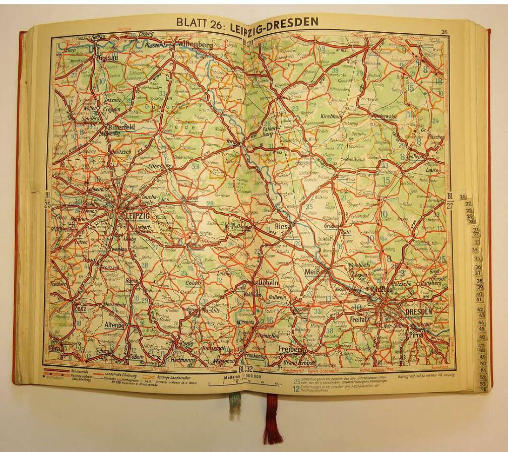 V.B. Straßen-Atlas von Deutschland, 1938, Straßen und Autobahnatlas