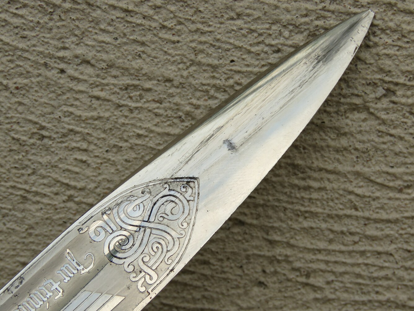 Short bayonet KS98 with etched blade - Zur Erinnerung an meine Dienstzeit