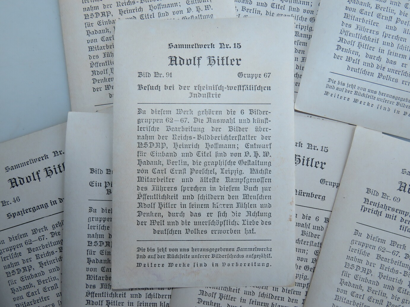 Adolf Hitler series Bildergruppe 64 cigarette cards