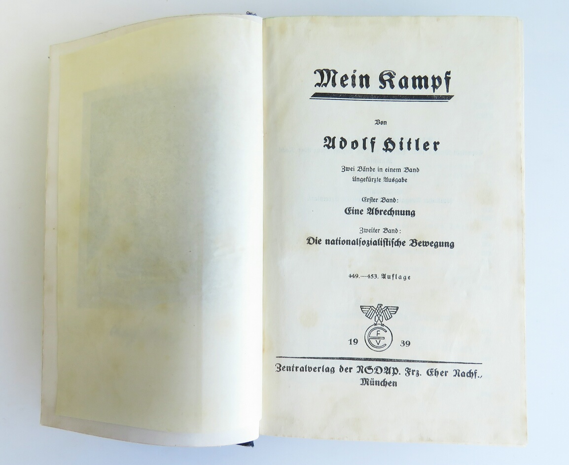 Adolf Hitler’s “Mein Kampf” book, 1939 edition
