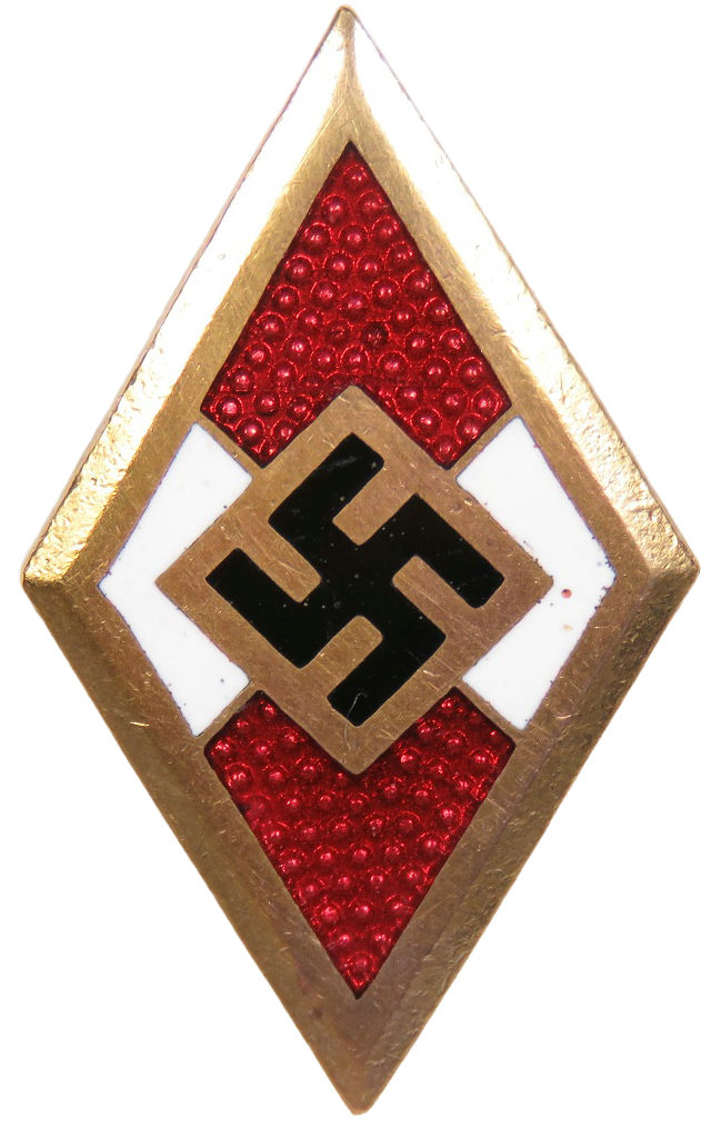 Gold Hitlerjugend membership badge, B-Ausgabe duplicate, RZM M1/120