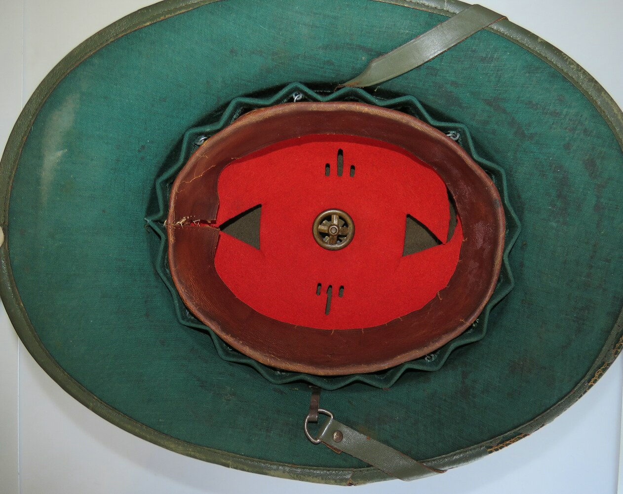 German tropical felt helmet with zinc emblems, 1942