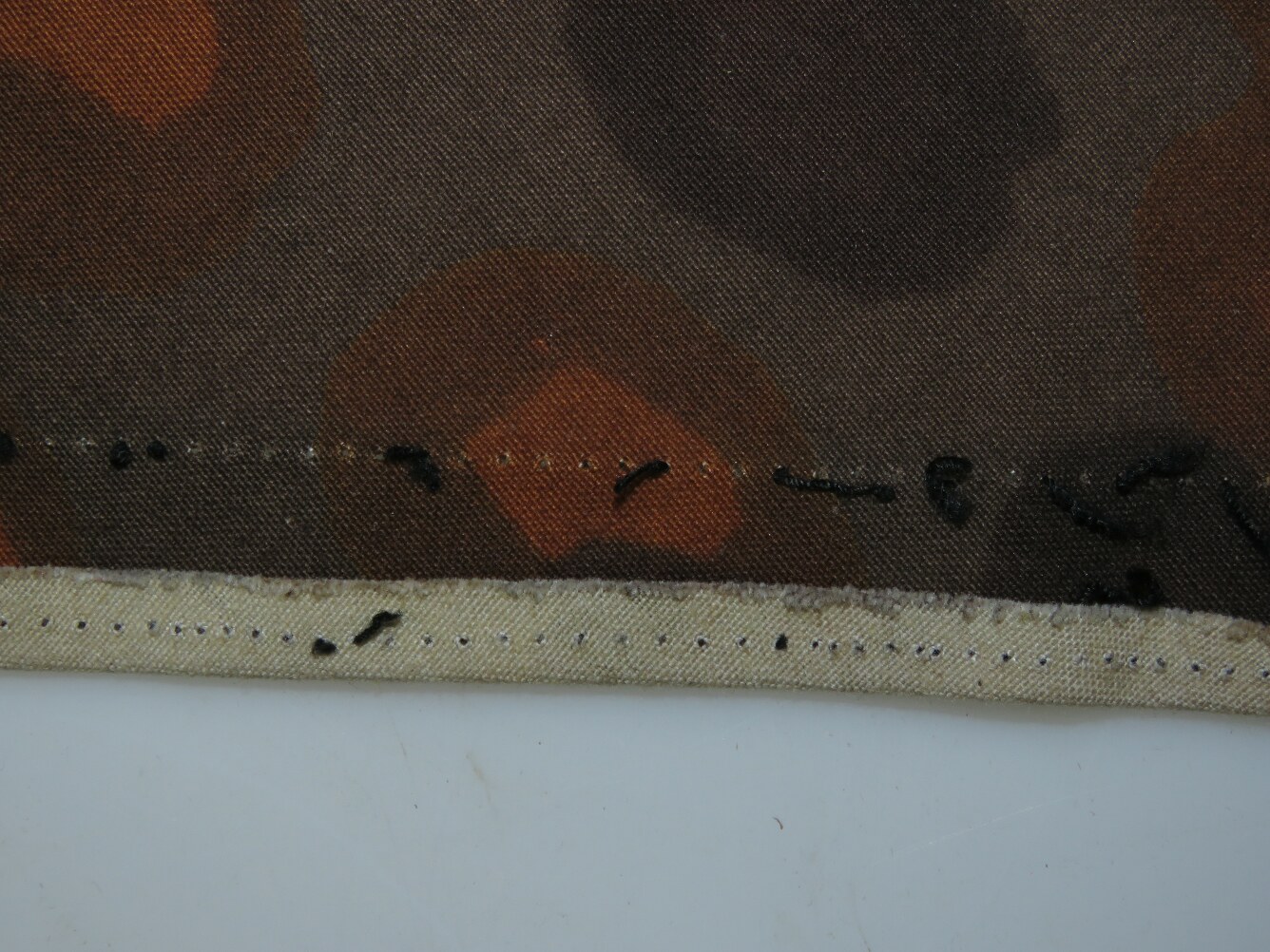 Waffen-SS Platanenmuster fabric fragment, early single-sided type