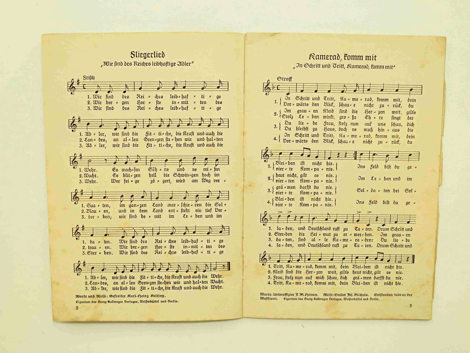 Das Lied der Front - Liedersammlung des Großdeutschen Rundfunks, Heft 1