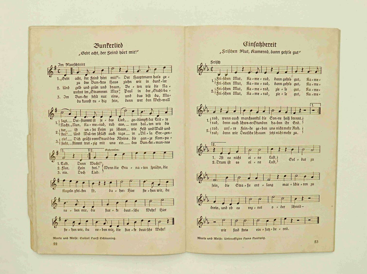 Das Lied der Front - Liedersammlung des Großdeutschen Rundfunks, Heft 1