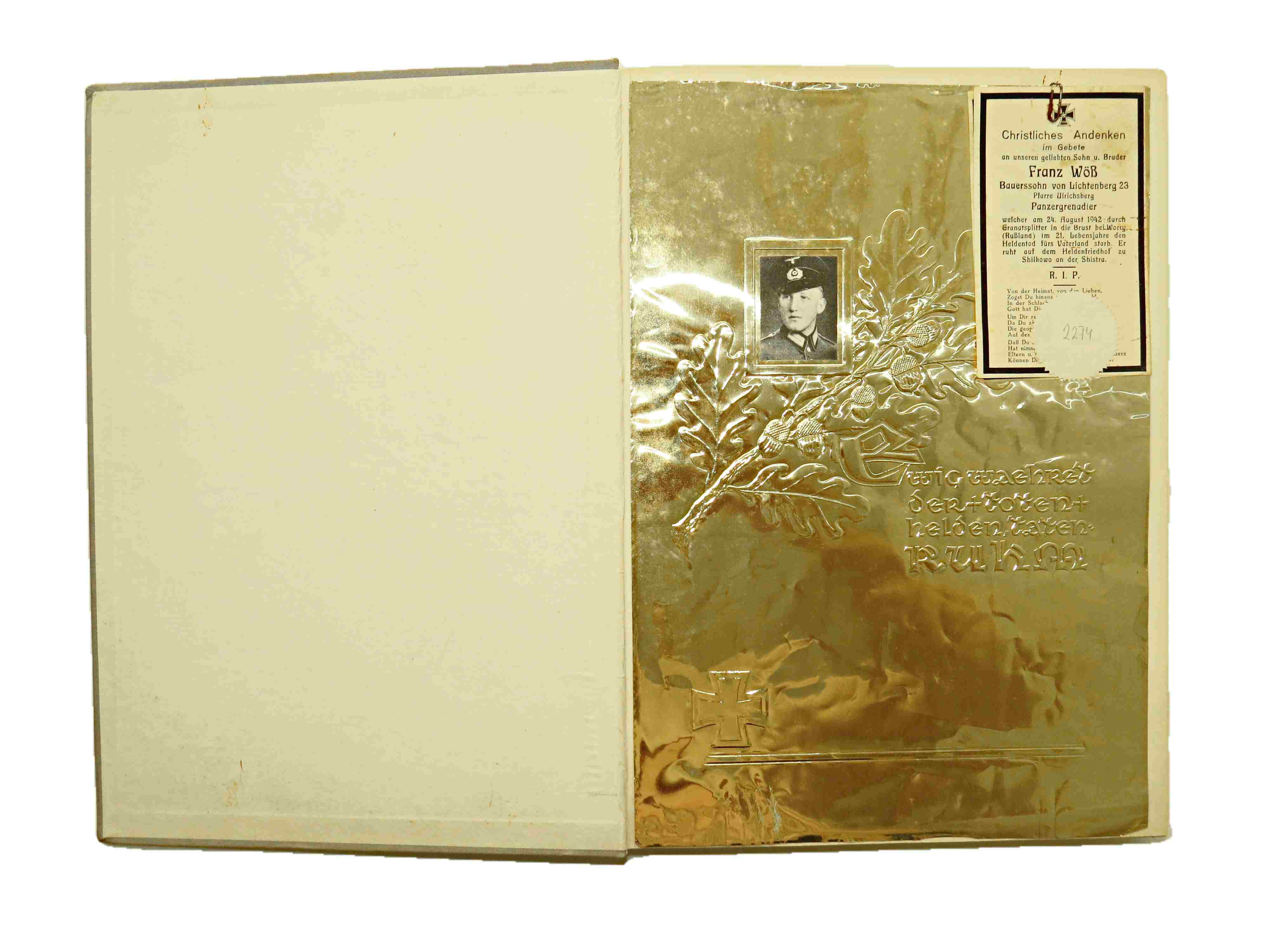 1959 issued Austrian book with the names and photos of the KIA soldiers