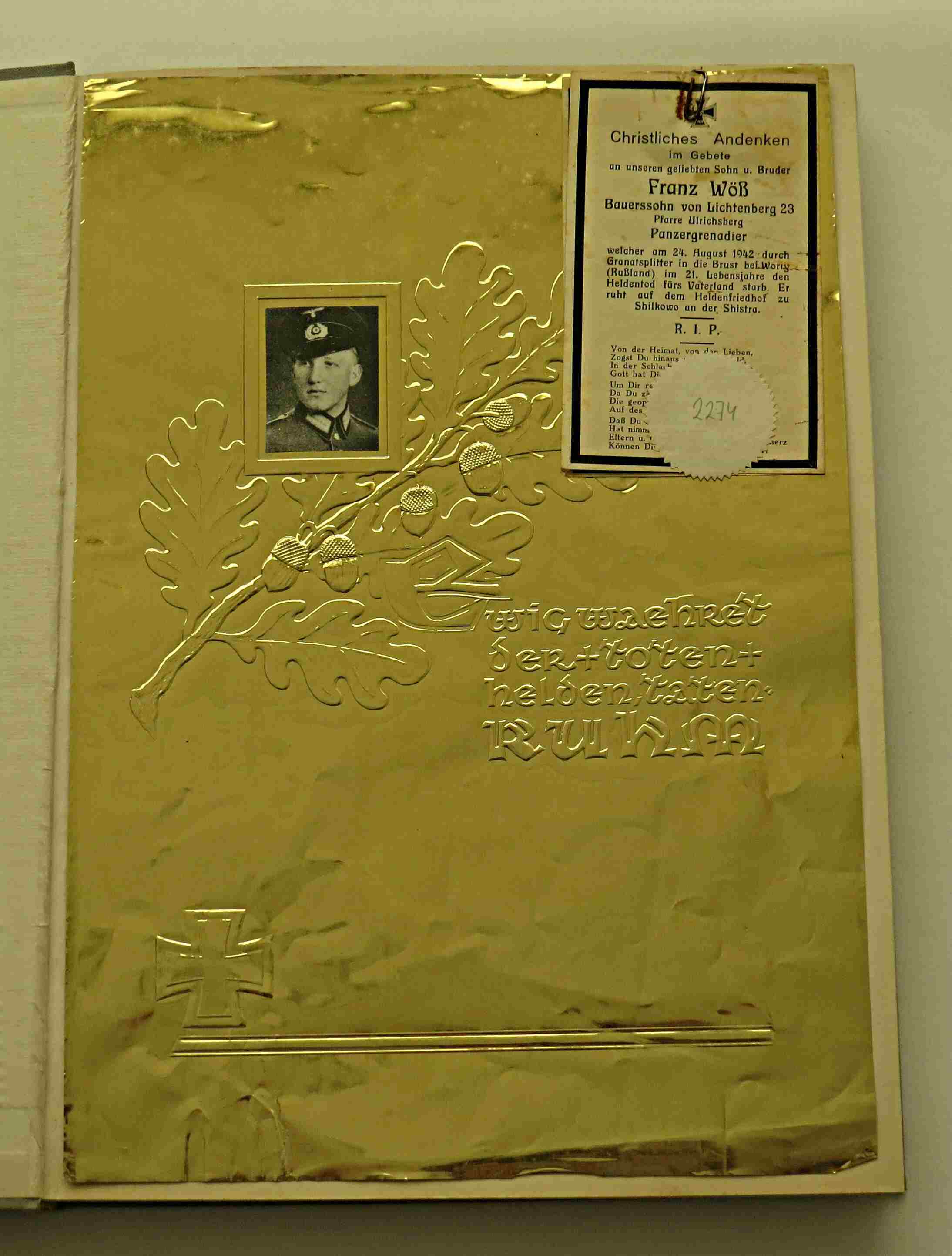 1959 issued Austrian book with the names and photos of the KIA soldiers