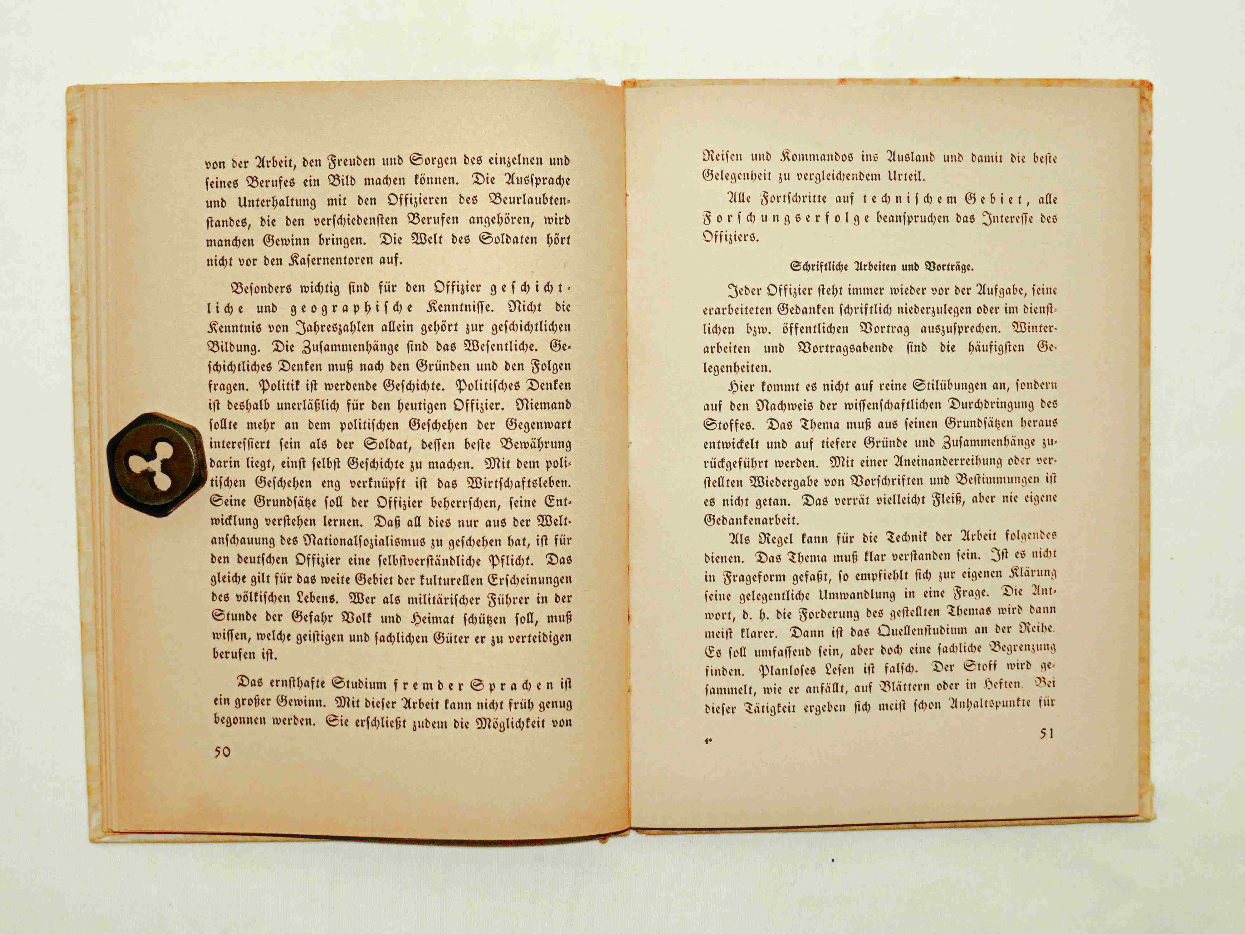 Manual of a German officer
