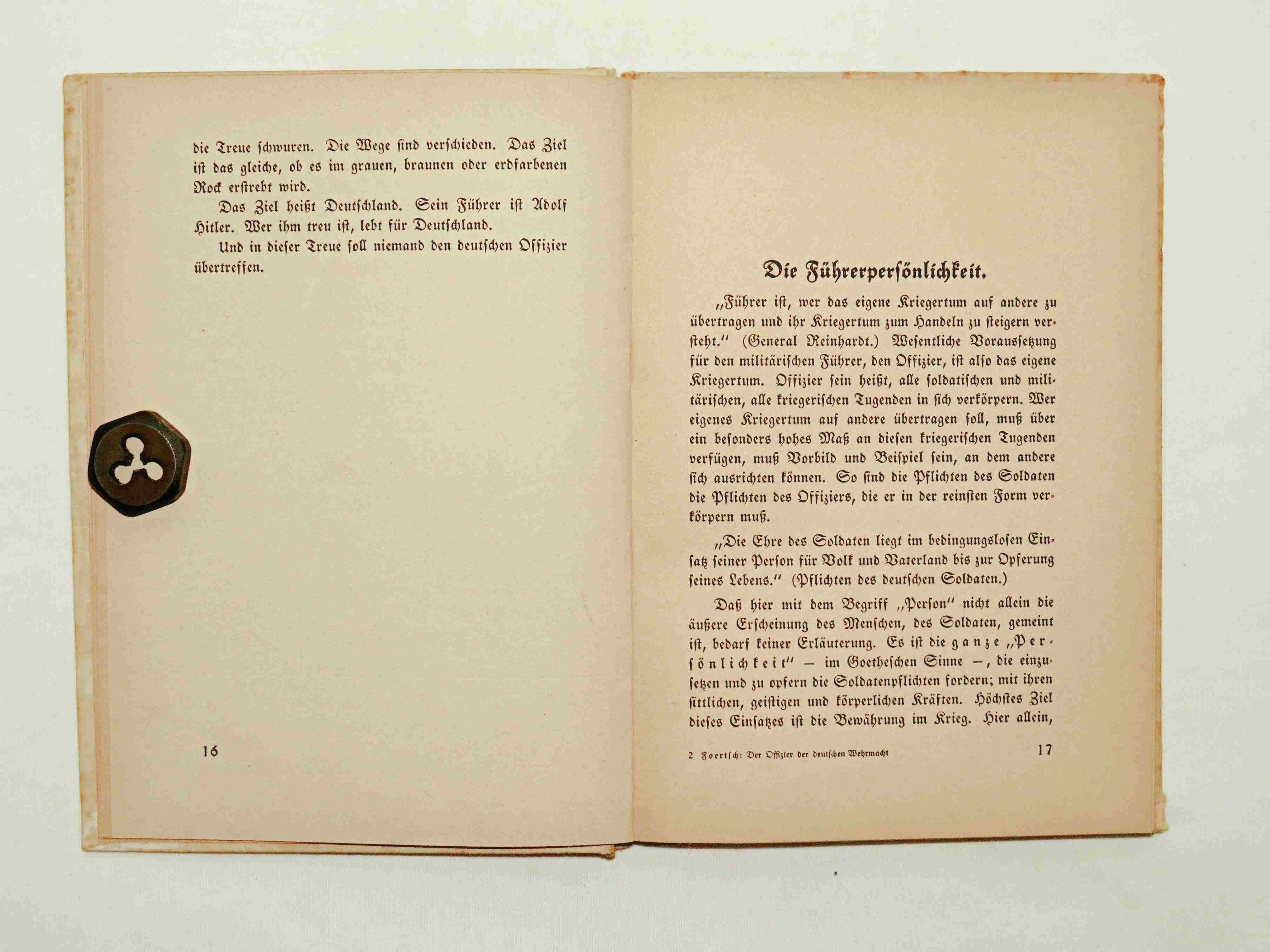 Manual of a German officer