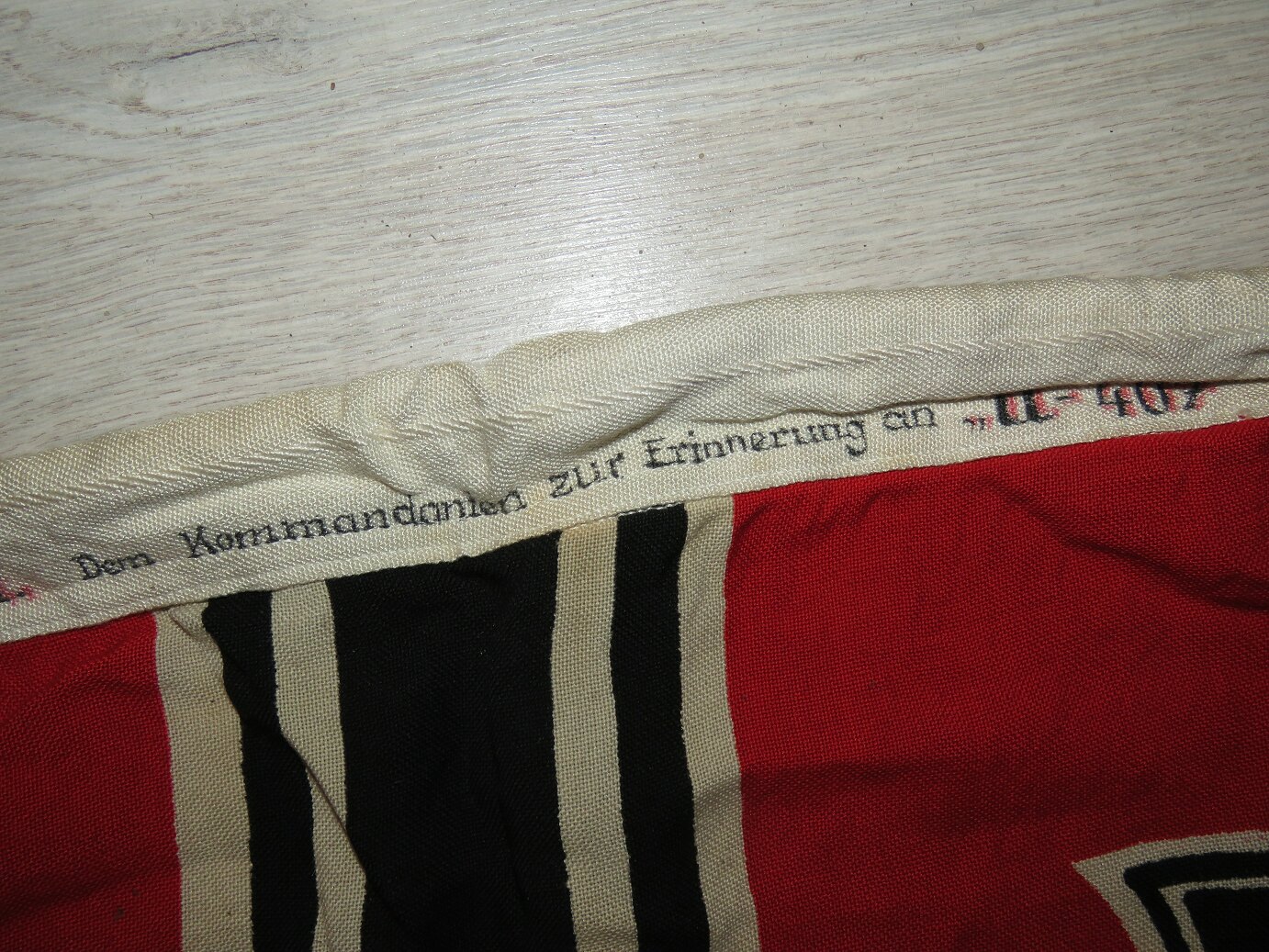 Battle Flag of the Kriegsmarine with the Commander’s Pennant from the U ...