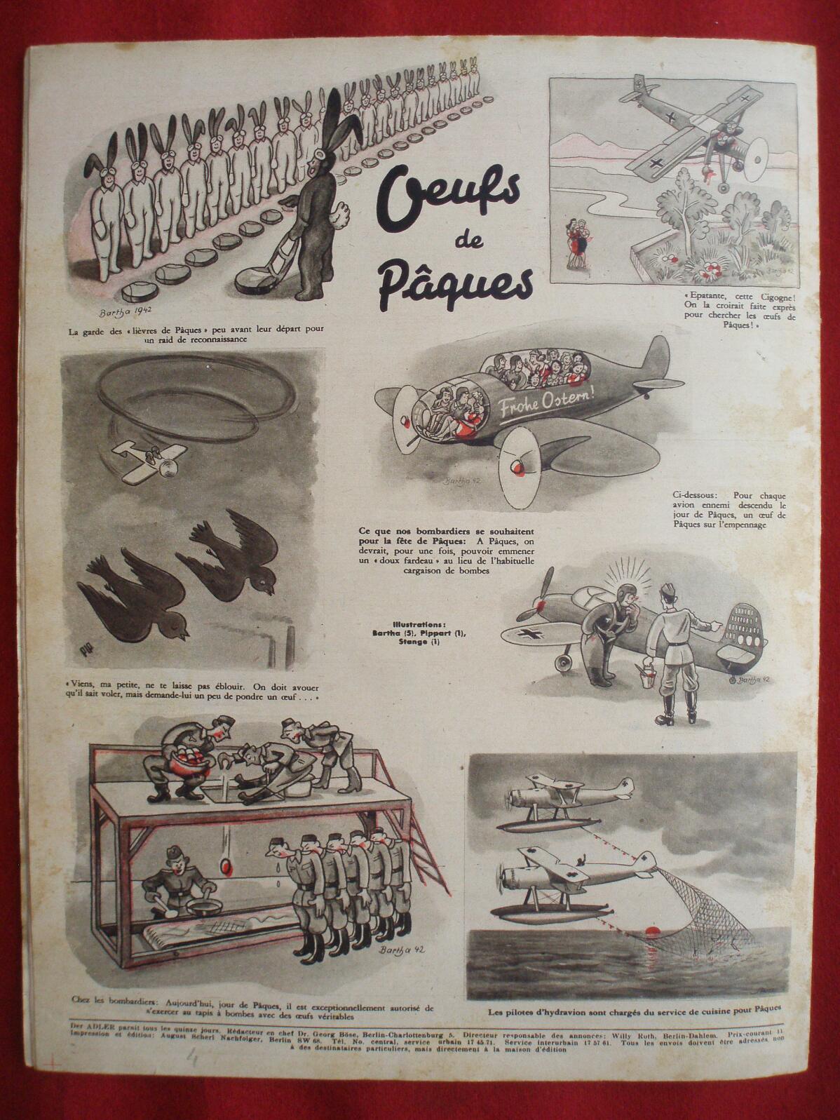 ww2 Der ADLER French language April, 1942.- Books, Magazines, Newspapers