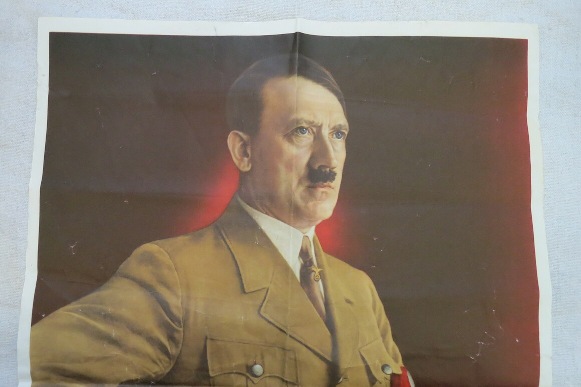 3rd Reich original propaganda poster with Hitler - Posters & Postcards