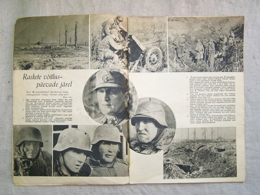 German WW2/Waffen SS propaganda magazine, printed in Estland, 1944 ...